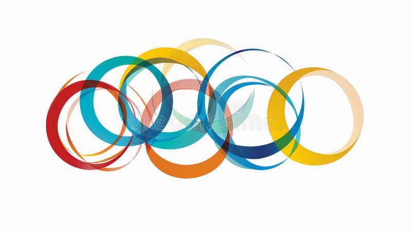 Interconnected Circles: Symbol of Team Unity Stock Image - Image of ...