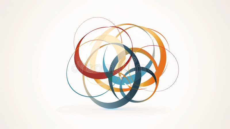 Interconnected Circles: Symbol of Team Unity Stock Illustration ...