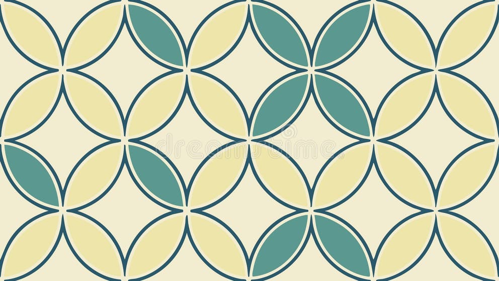 Interconnected Circular Chains Pattern. Modern Geometric Vector. Vector ...