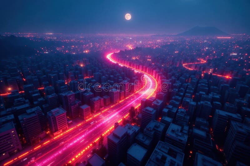 Interconnected Cities, Vibrant Glowing Pathways, Global, Nodes ... Interconnected Cities, Vibrant Glowing Pathways, Global, Nodes ...