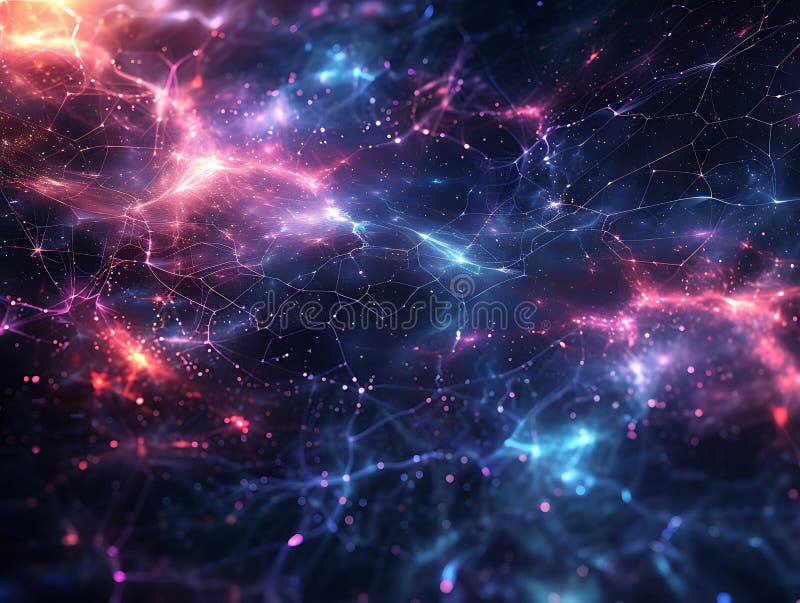 "Interconnected Cosmic Web Abstract Background - Ethereal Space Harmony ...