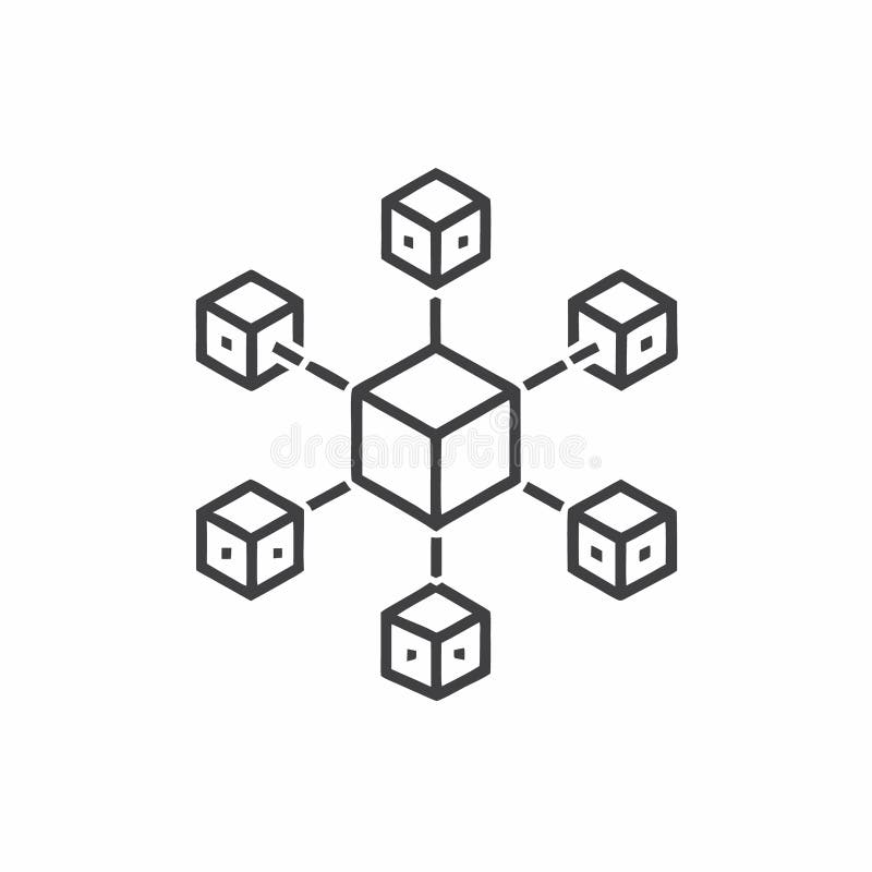 Interconnected Cubes Forming a Network Symbolizing Collaboration and ...