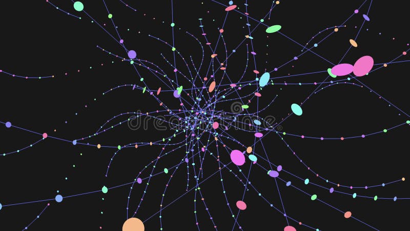 Interconnected 3d Network of Circles Representing Nodes and Connections ...