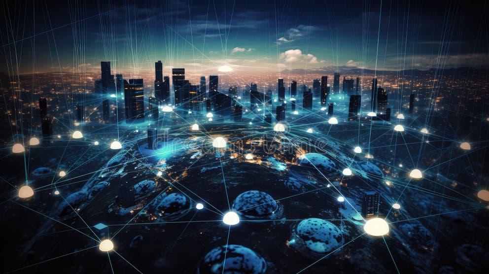 Interconnected Data Ecosystem Stock Illustration - Illustration of ...