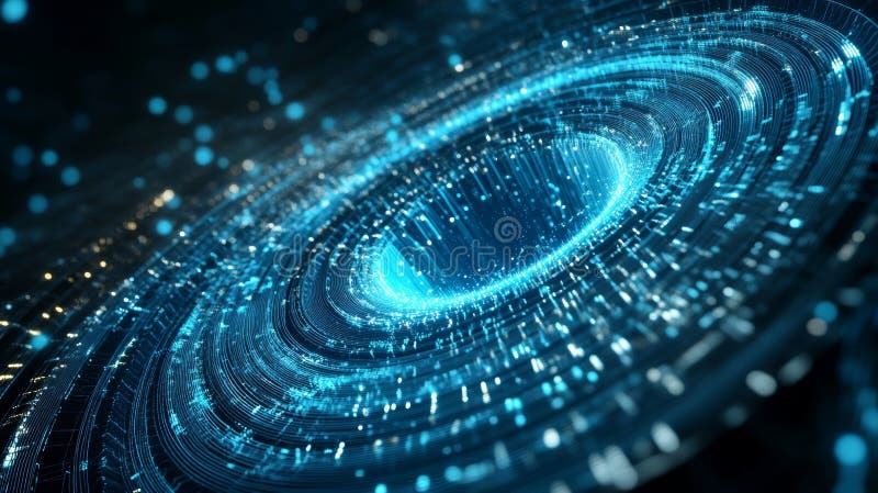 Interconnected Data Streams Converging on a Central Processing Hub a ...