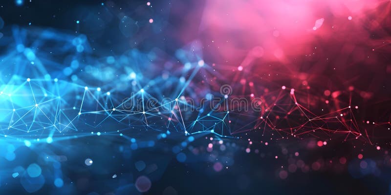 Interconnected Digital Network: Abstract Background Illustrating ...