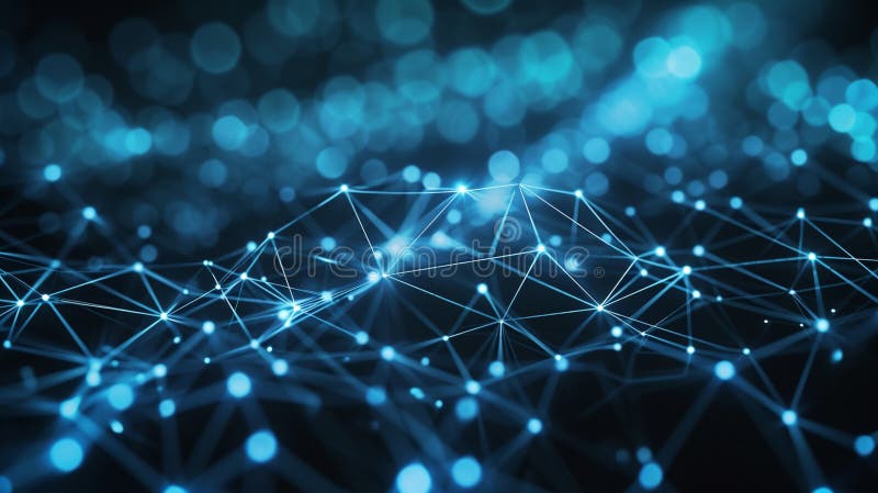 Interconnected Digital Nodes Representing Cryptocurrency Transactions ...