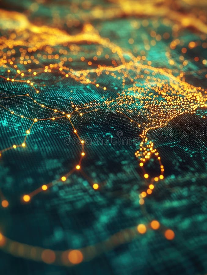 Interconnected Digital World Stock Photo - Image of overlay, global ...