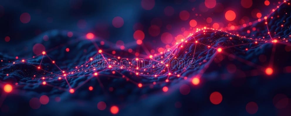 Interconnected Dots Forming a Complex Network Structure Wireless ...