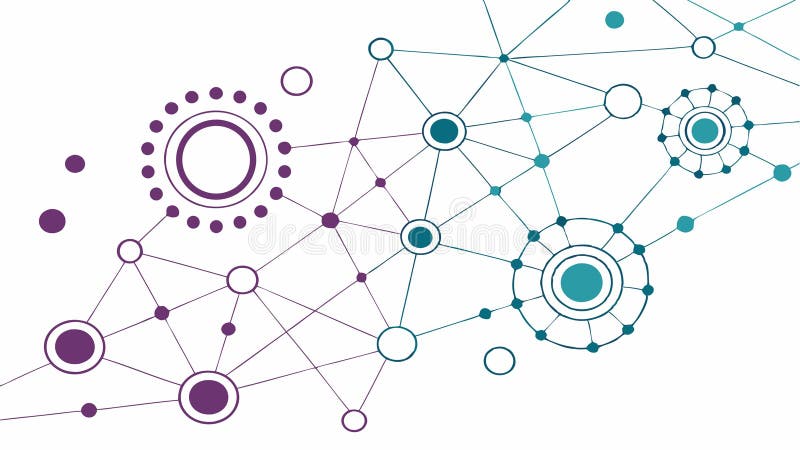 Interconnected Dots Network, Abstract Technology Pattern, Vector Design Generative AI Stock ...