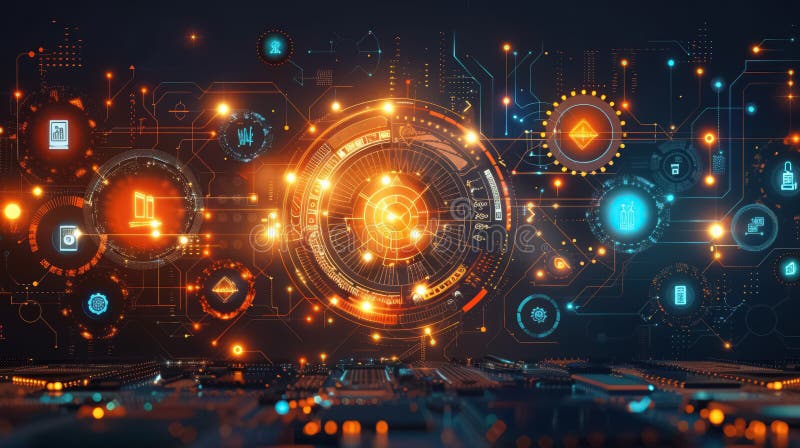 Interconnected Gears and Circuitry Symbolizing Synergy between ...