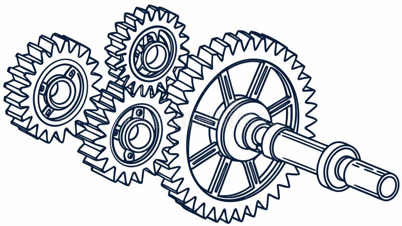 Gears Mechanism Clockwork Style, Industrial Age and Time Technology Vector Design Generative AI ...