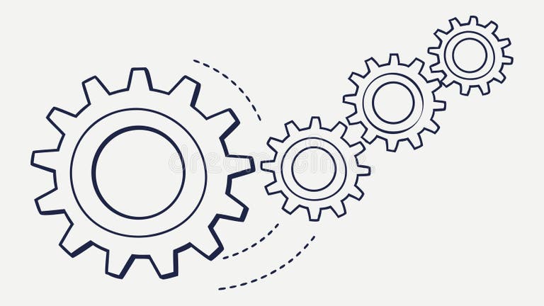 Interconnected Gears, System Integration, Vector Design Generative AI ...