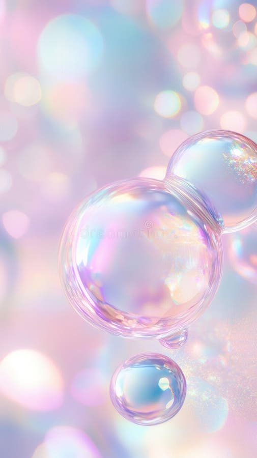 Interconnected Glass Rods Background. Pastel Spheres, Creating ...