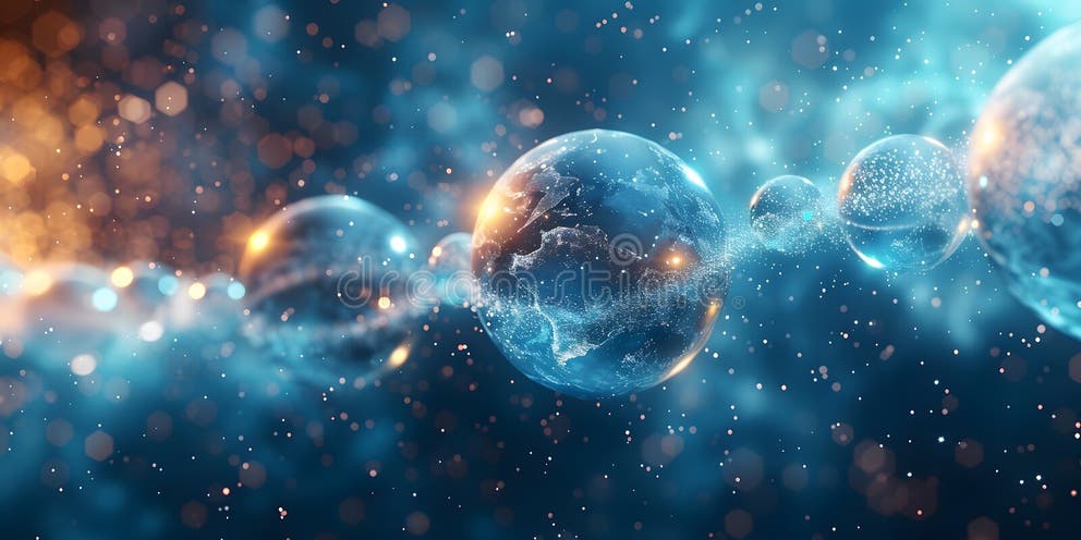 A Cosmic Web of Global Connectivity: Virtual Globe Networks Stock Illustration - Illustration of ...