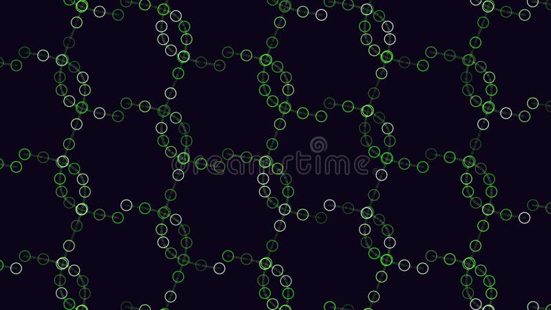 Interconnected Green and Black Circles Create Symmetrical Pattern Stock ...