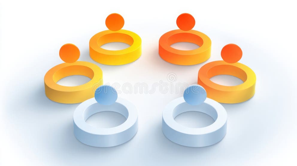 Interconnected Group of Rings Symbolizing Team Effectiveness ...