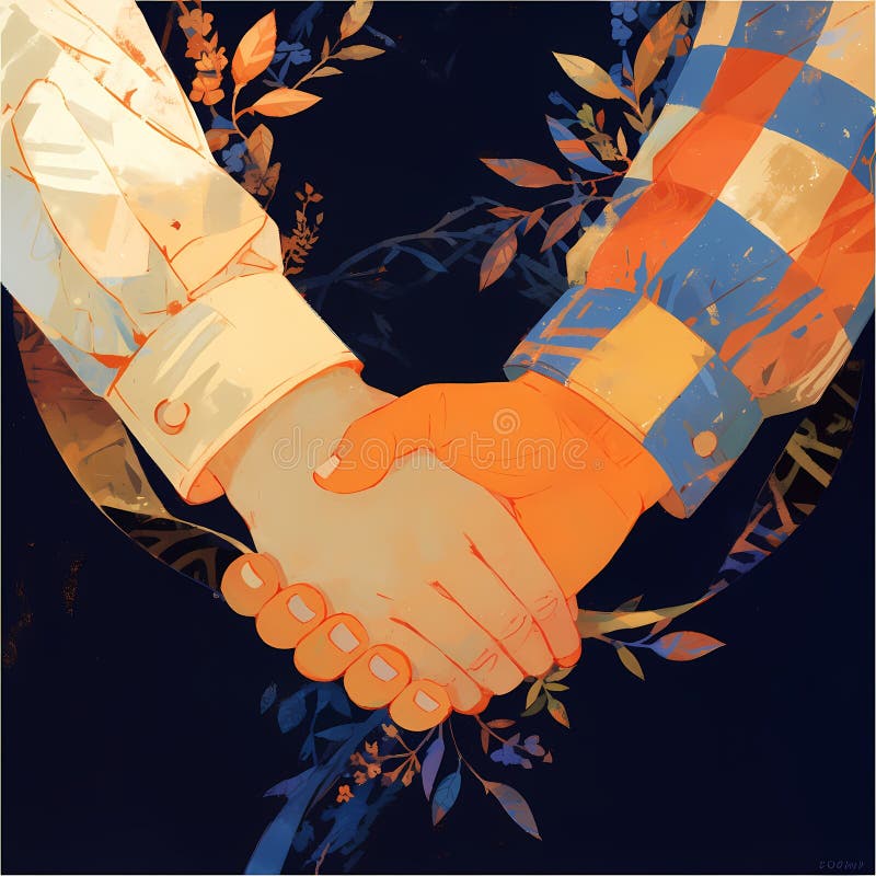 Interconnected Hands: the Symbolism of Unity and Cooperation Stock ...