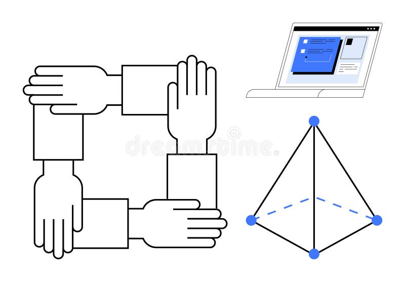 Teamwork Geometric Stock Illustrations – 28,735 Teamwork Geometric ...