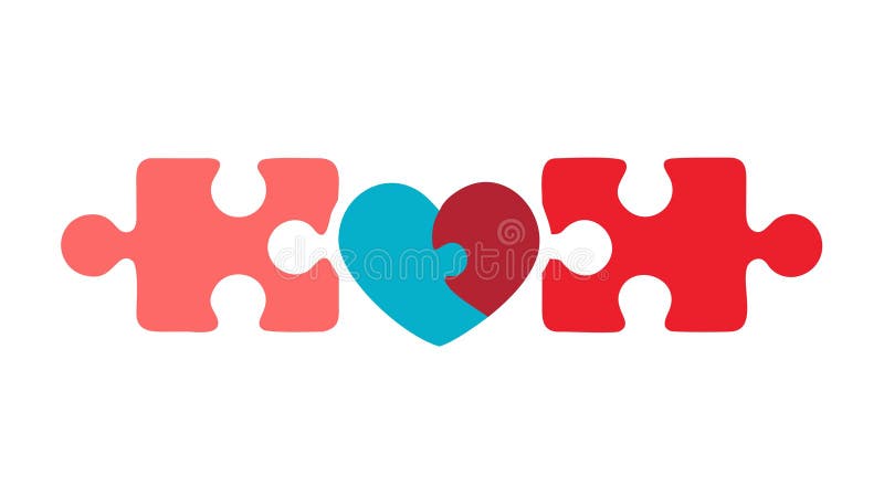 Interconnected Hearts Puzzle, Romantic Connection & Relationship ...