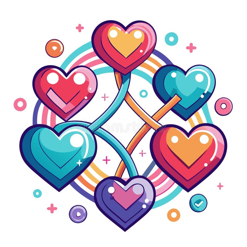 Interconnected Hearts Represent the Power of Love To Unite and Connect ...