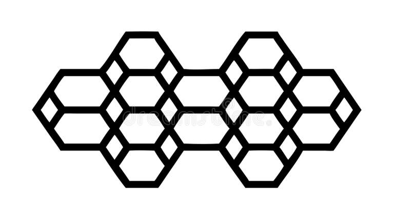 Interconnected Hexagon Pattern, Geometric Cell Structure Vector Design Generative AI Stock ...