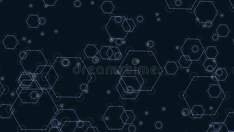 Interconnected Hexagonal Pattern on Dark Background Stock Video - Video ...