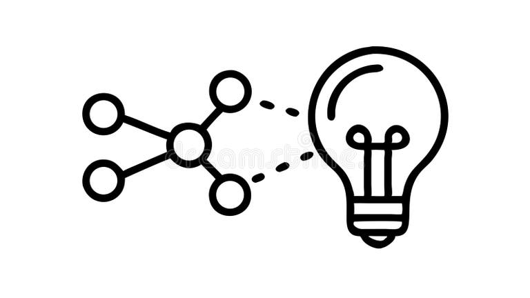 Interconnected Idea Network Icon Vector Illustration, Vector Design ...