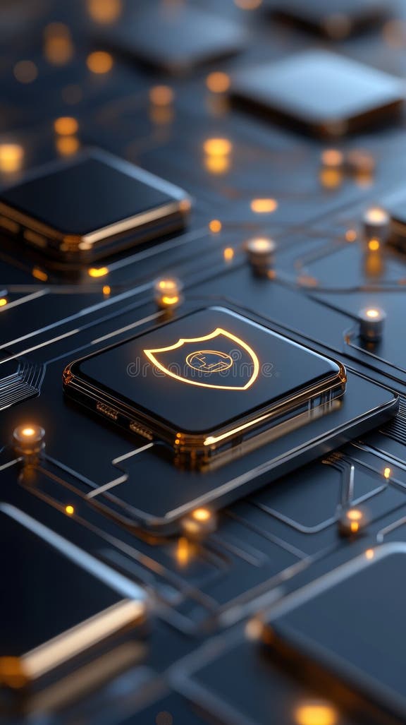 Interconnected IoT Devices Forming a Digital Web with a Central Glowing ...