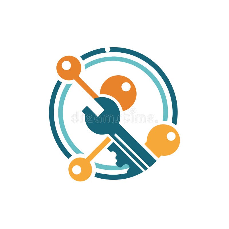 Interconnected Keys: Vector Illustration for Security, Solutions, and ...