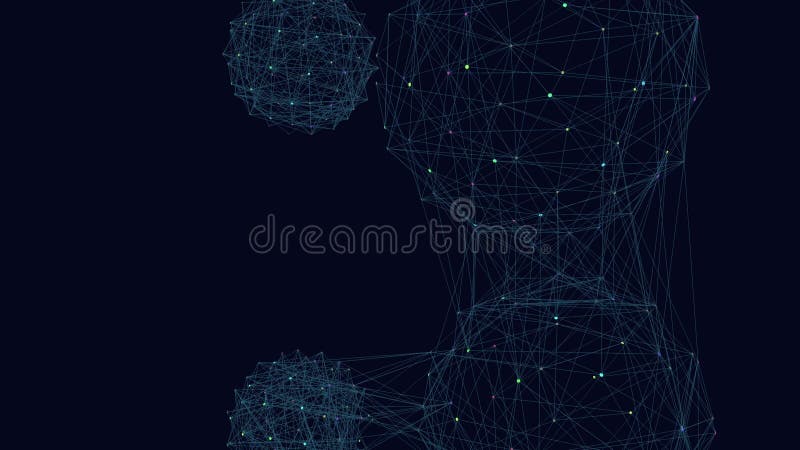 Interconnected Lines And Dots Mapping A Complex Network Stock Video