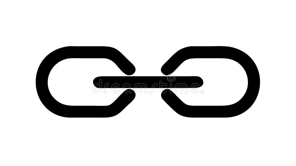 Interconnected Links Icon, Hyperlink, Data Connection, and Bonding ...