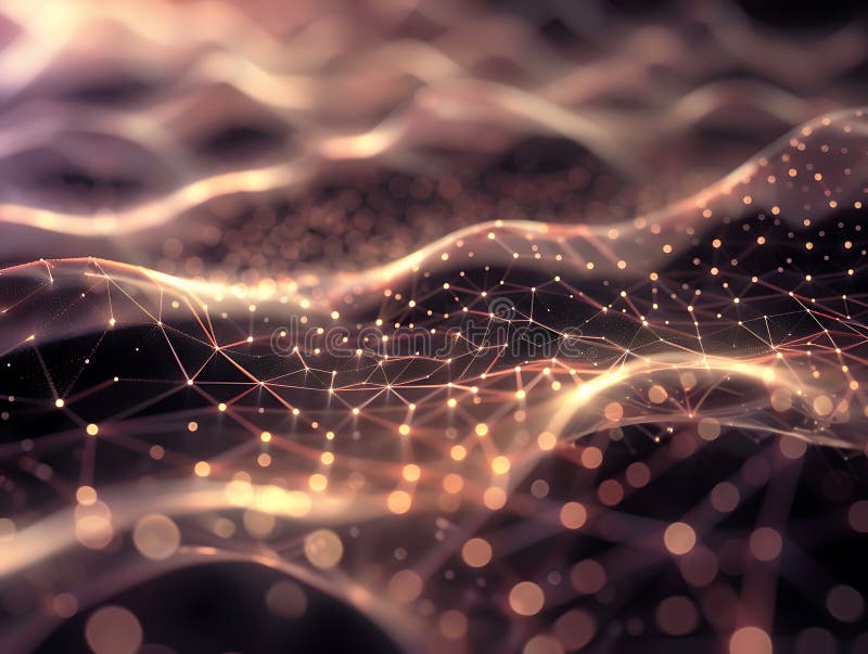 Interconnected Matrix of Abstract Background with Interconnected Nodes ...