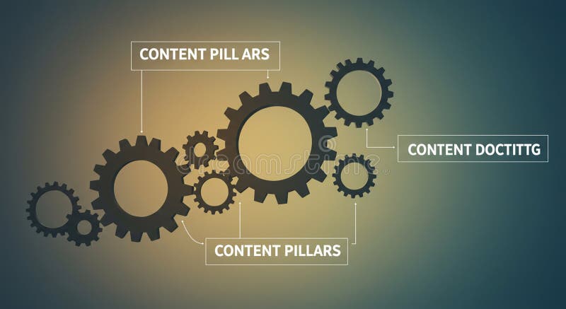 Interconnected Mechanical Gears in Varying Sizes Create a Dynamic ...