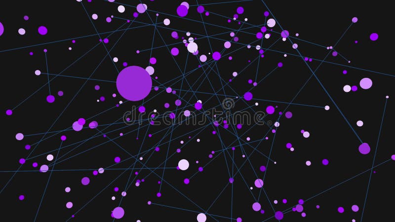 Interconnected a Mesmerizing Web of Blue and Purple Lines on a Black ...