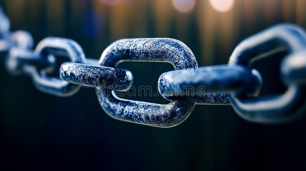 Interconnected Metallic Links Creating Visual Strength and Unity in a ...