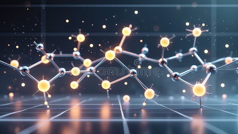 Interconnected Molecular Structures in Constant Motion Stock ...