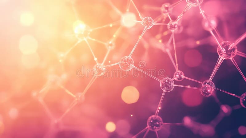Interconnected Molecules and Chemical Structures Create an Abstract ...