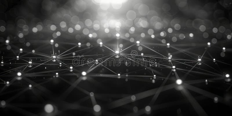 Interconnected Network of Dots Stock Illustration - Illustration of ...