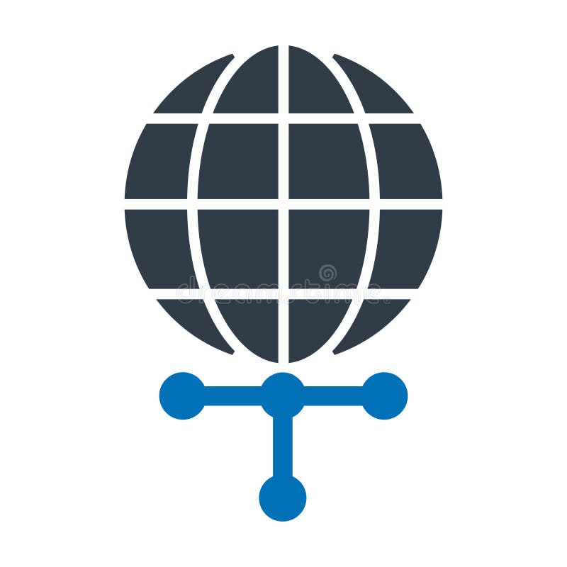 Interconnected Network Icon Which Can Easily Modify or Edit Stock ...