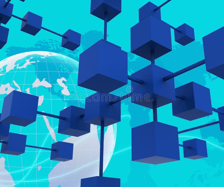 Interconnected Network Means Computer Partners and Collaborate Stock ...