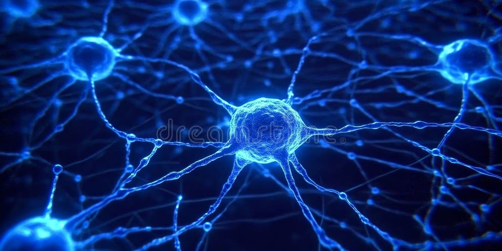 Interconnected Network of Neurons, Synapses, and Neural Pathways on a ...