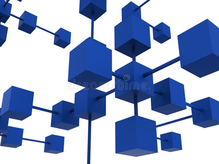 Interconnected Network Shows Working Together and Communicate Stock ...