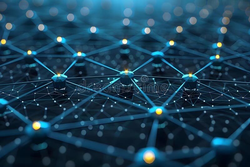 Interconnected Networks Symphony - Digital Minimalism Art. Concept ...