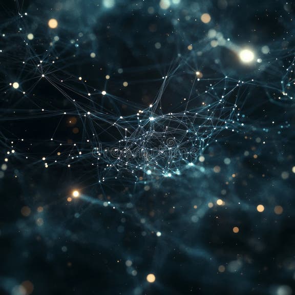 Interconnected Neural Network Web Illuminated in Cosmic Digital Space ...