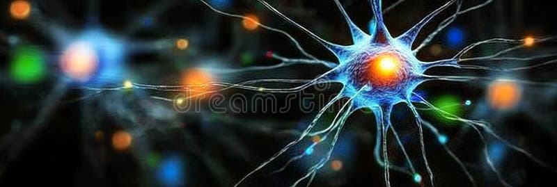 Interconnected Neurons, Synaptic Transmission Visualization, Complex ...