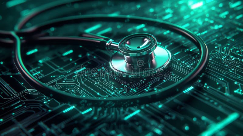 Interconnected Node Network for Health Data Exchange Stock Image ...