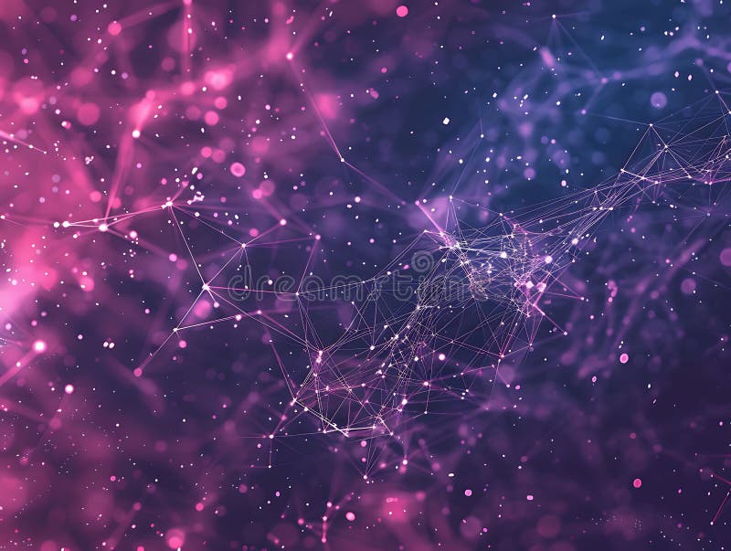 Interconnected Nodes Abstract Matrix Background with Dynamic Design ...