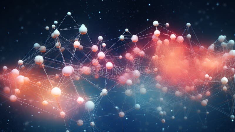 Interconnected Nodes And Lines Abstract Science Background Stock Illustration Illustration Of