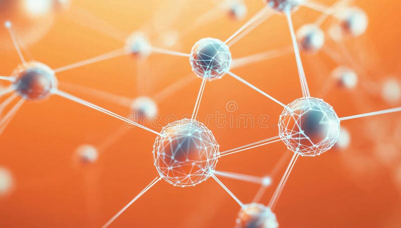 Interconnected Nodes Network Structure AI Data Science Stock Illustration - Illustration of ...